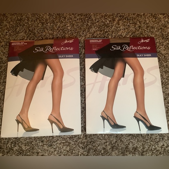 Hanes | Accessories | Lot Of 2hanes Silk Reflections Pantyhose Barely ...